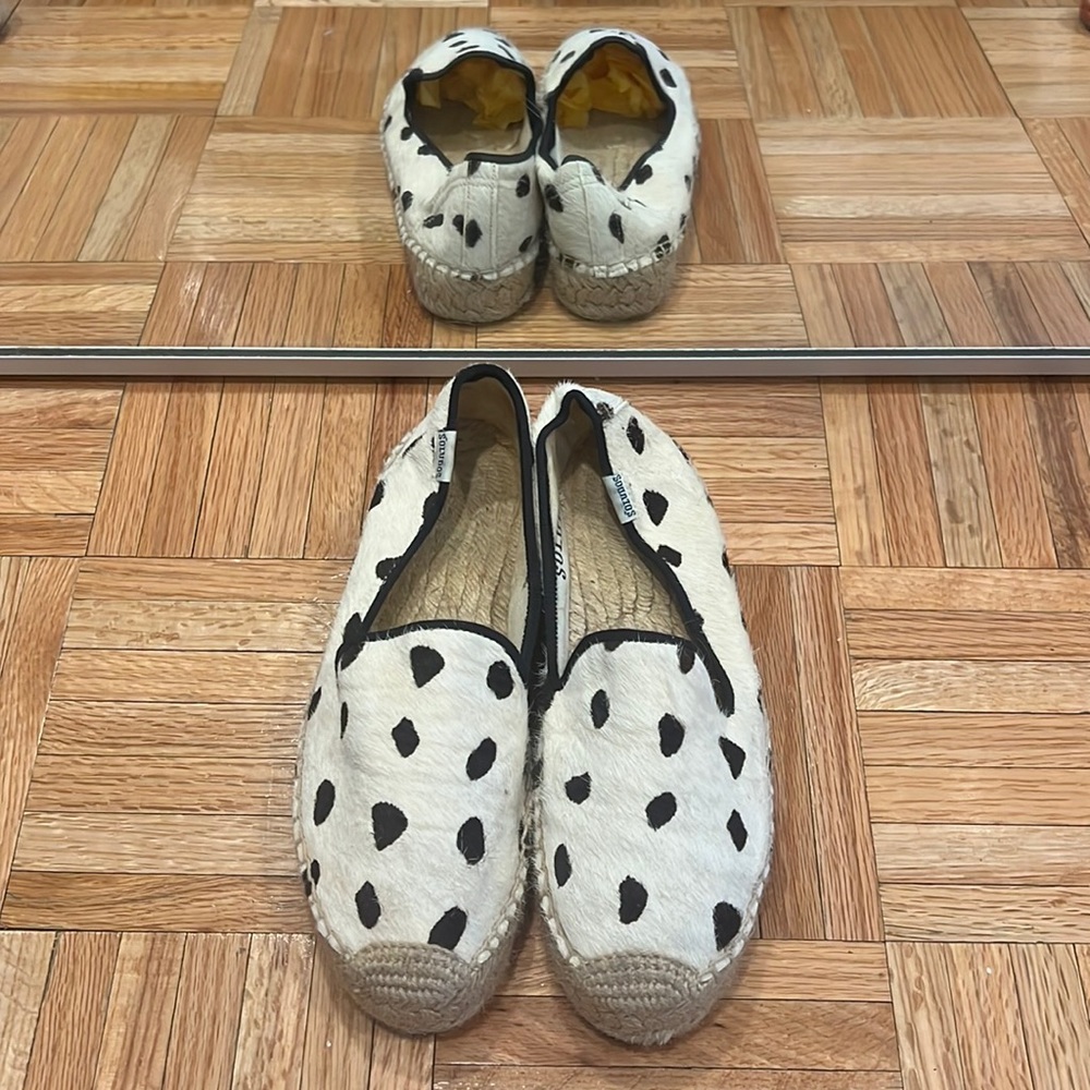 Soludos Black Calf Hair Platform Espadrilles - Gem